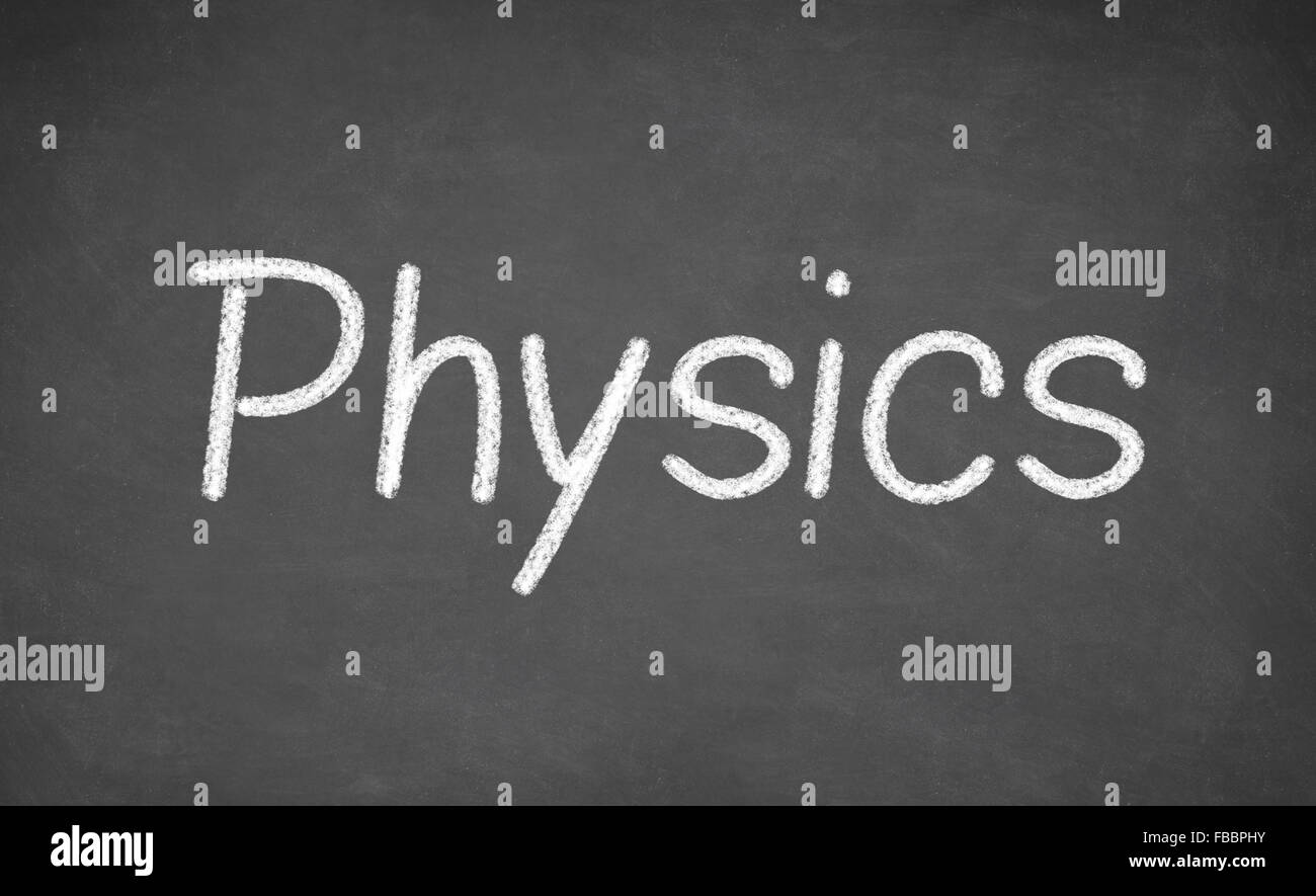 Physics lesson on blackboard or chalkboard Stock Photo - Alamy