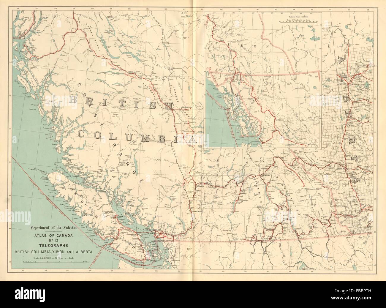 British Columbia, Yukon and Alberta. TELEGRAPH CABLES. Canada. WHITE ...