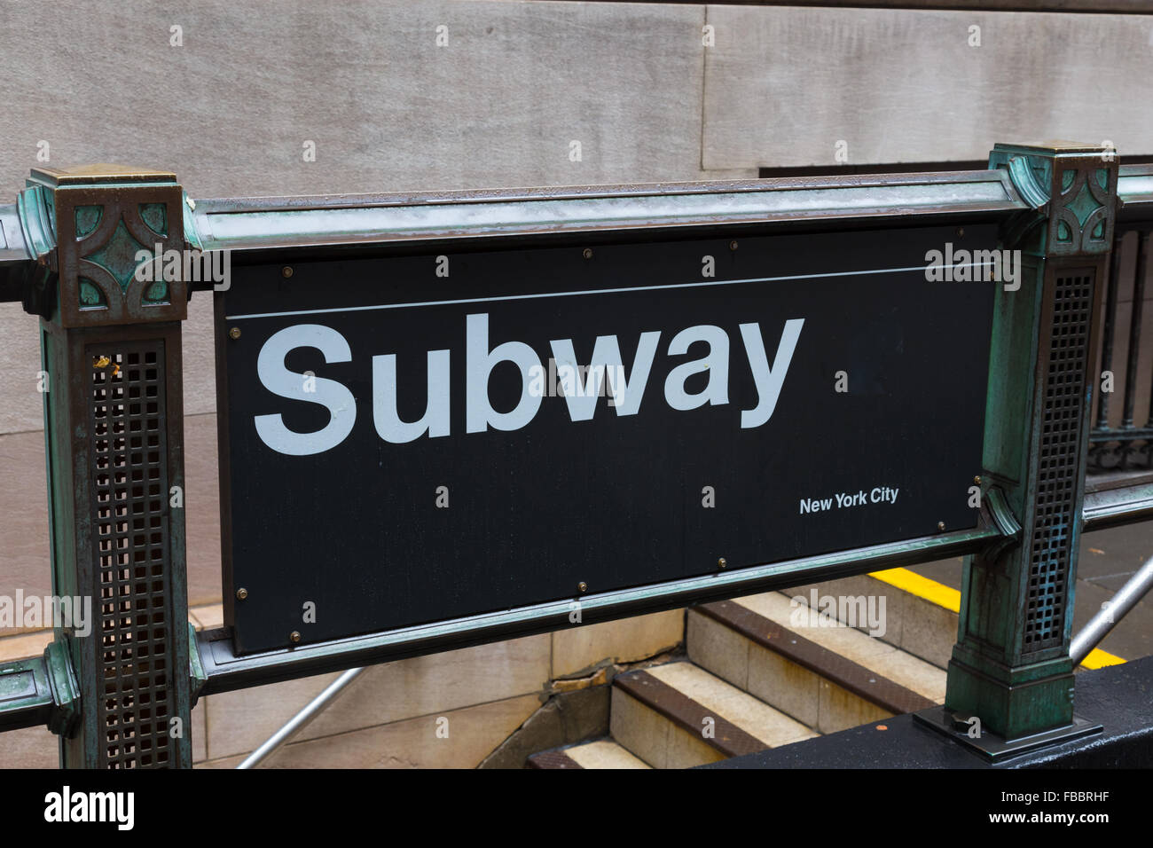 New York City subway sign Stock Photo - Alamy