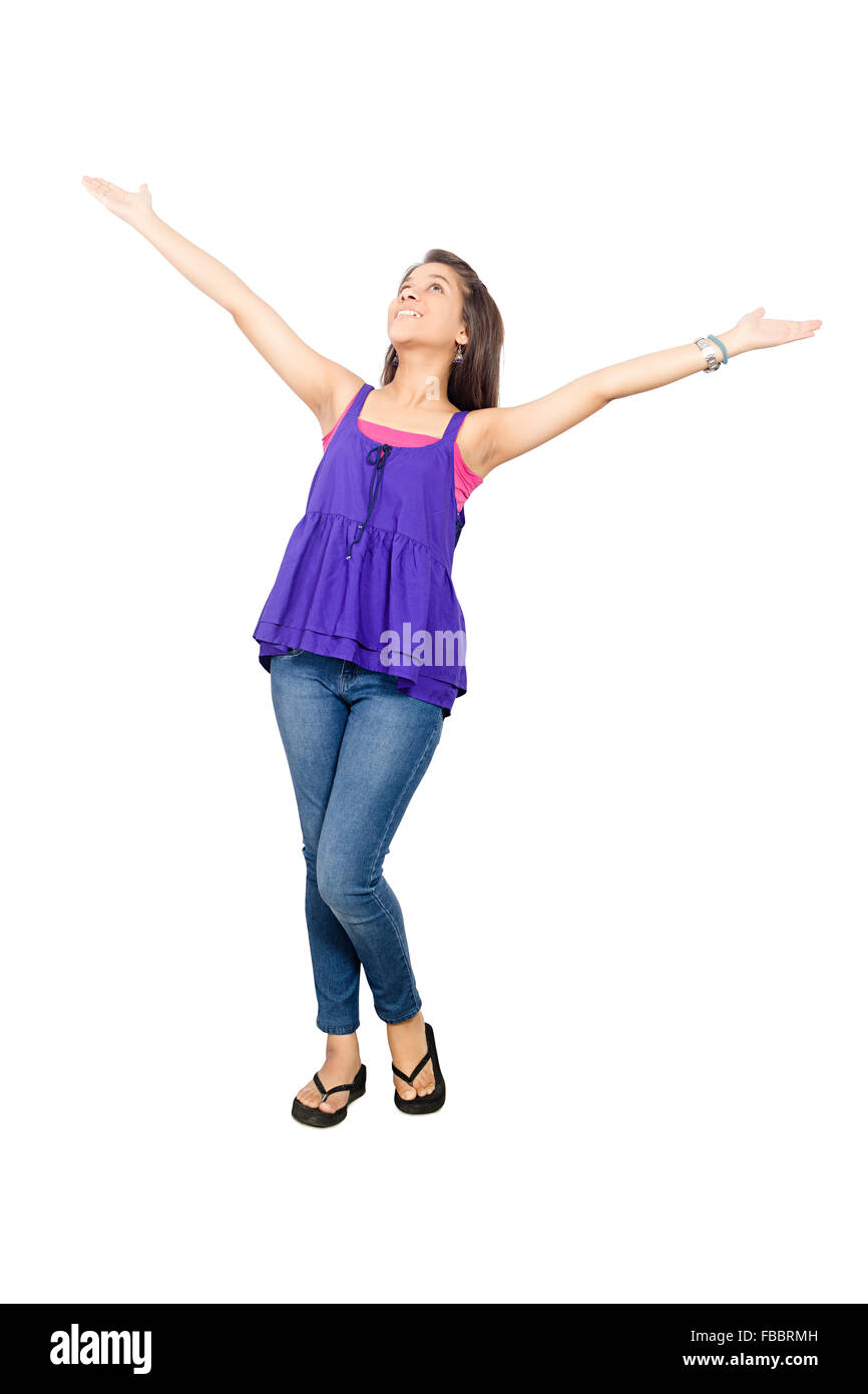 Teen girl arms outstretched hi-res stock photography and images - Alamy