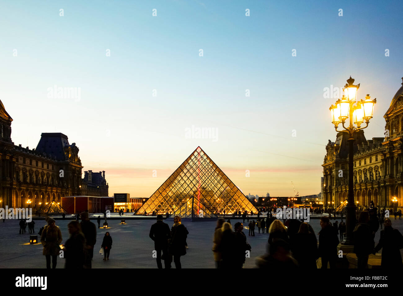 Louvre museum sunset hi-res stock photography and images - Alamy