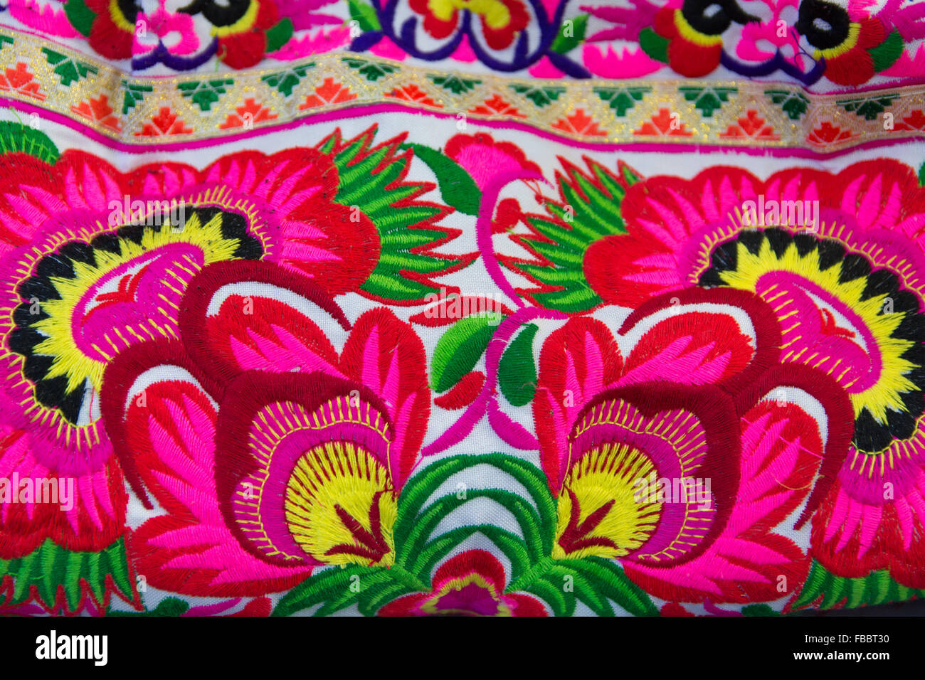 Crop close up of colorful traditional Asian fabrics Stock Photo - Alamy
