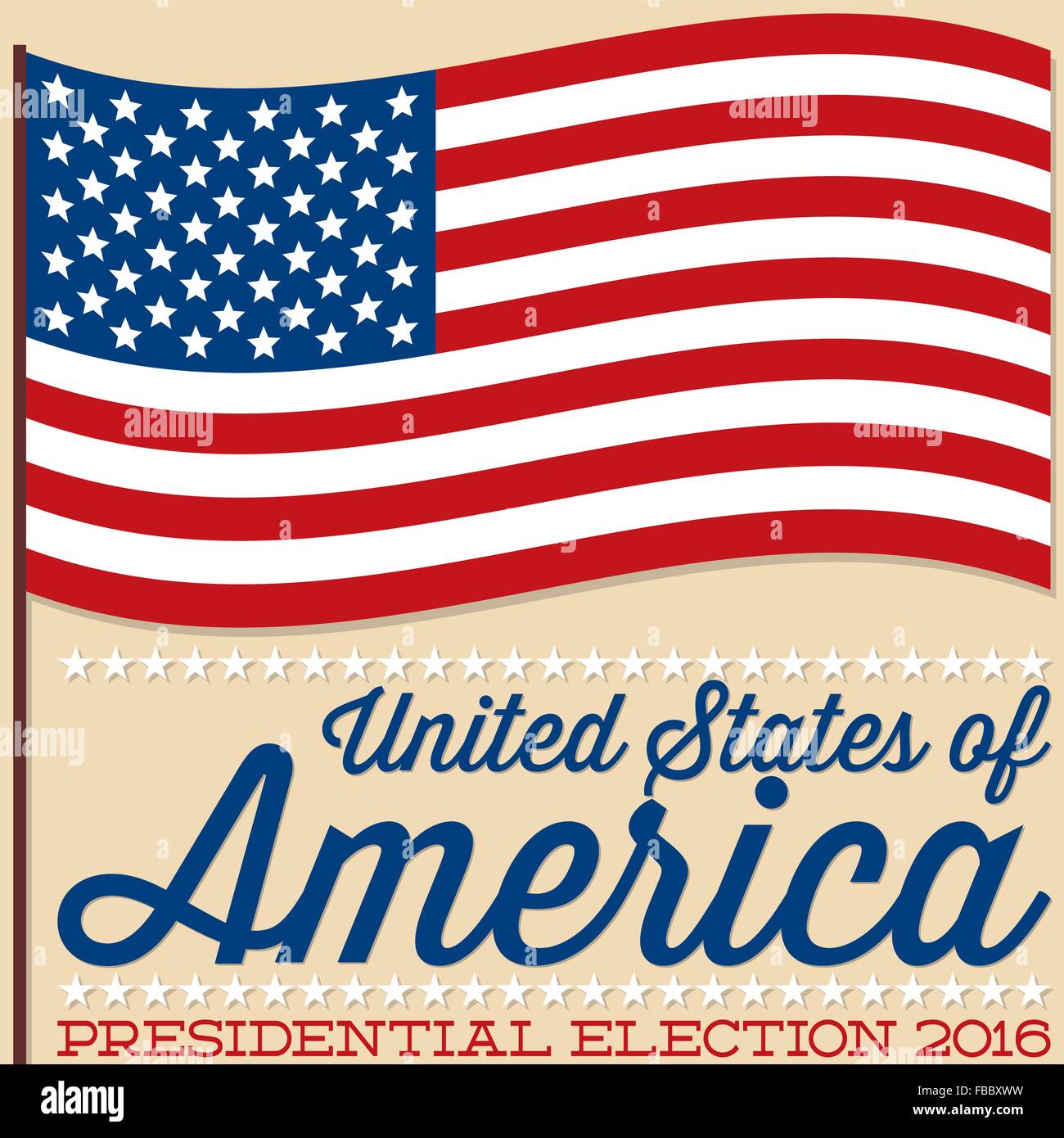 Flag American election card in vector format Stock Vector Image & Art ...