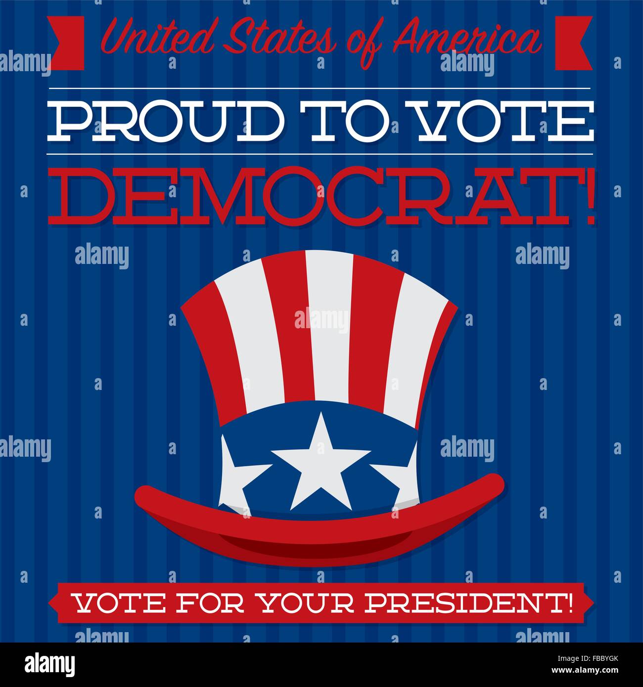 Retro style American election typographic card in vector format Stock ...