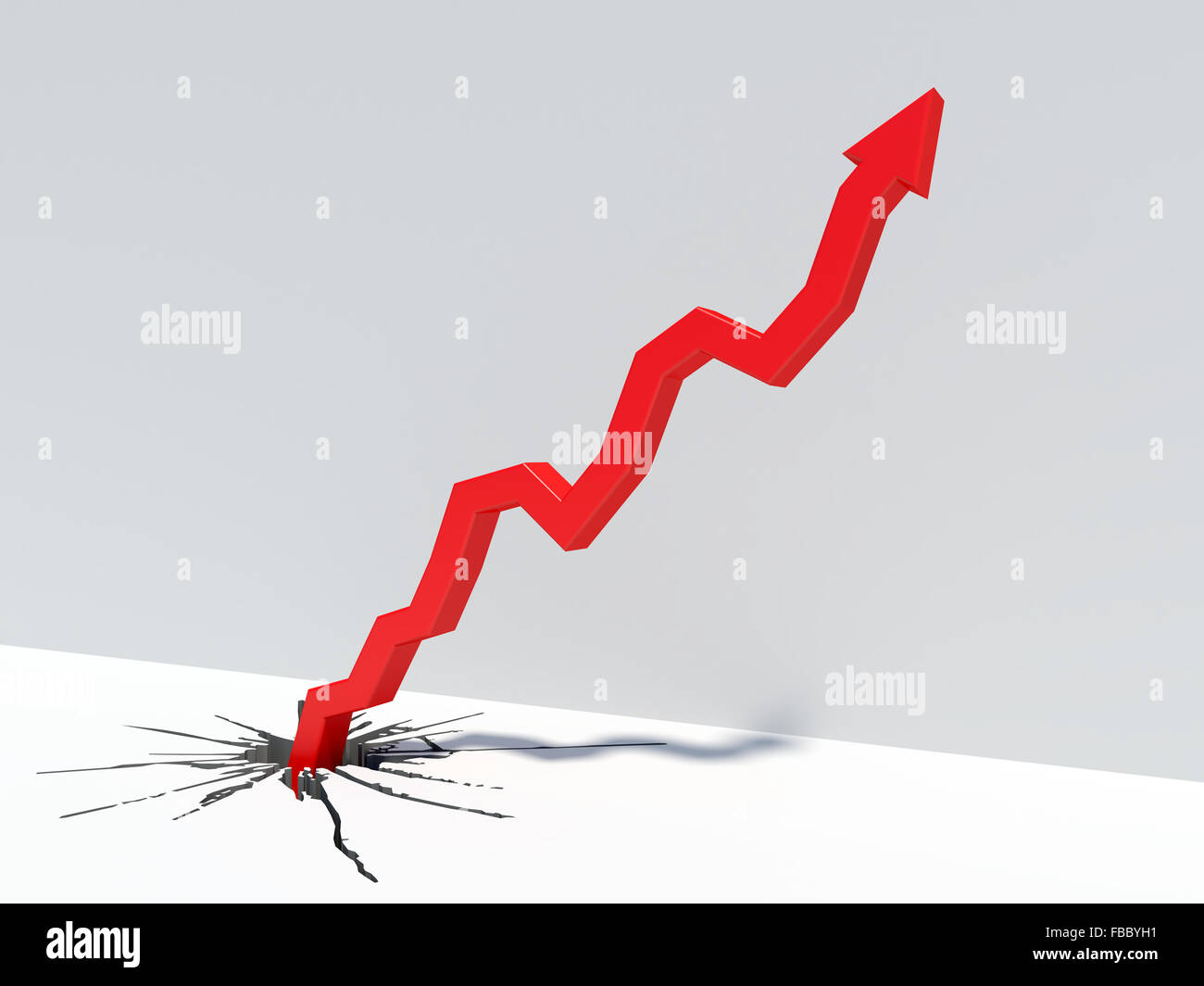 Red arrow pointing up Stock Photo - Alamy