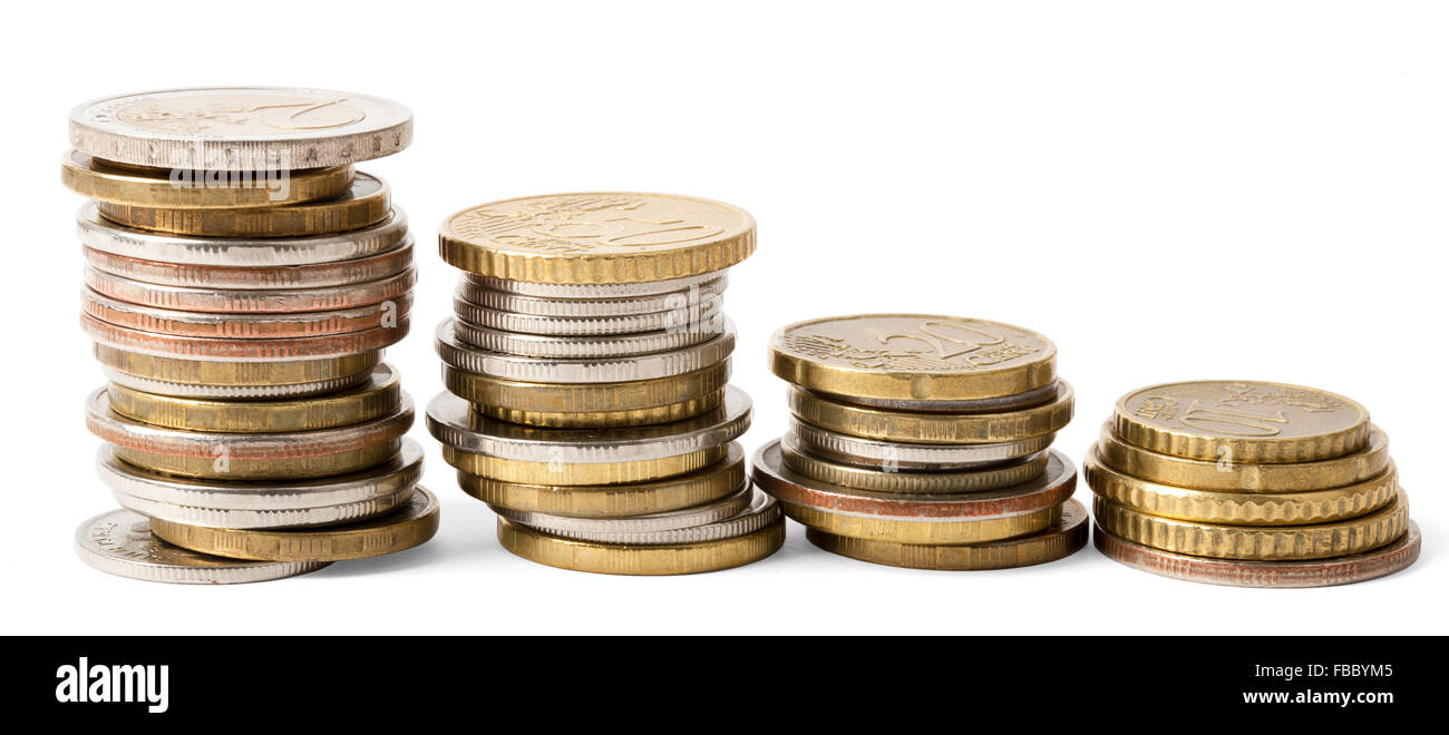 Stacks of coins Stock Photo - Alamy