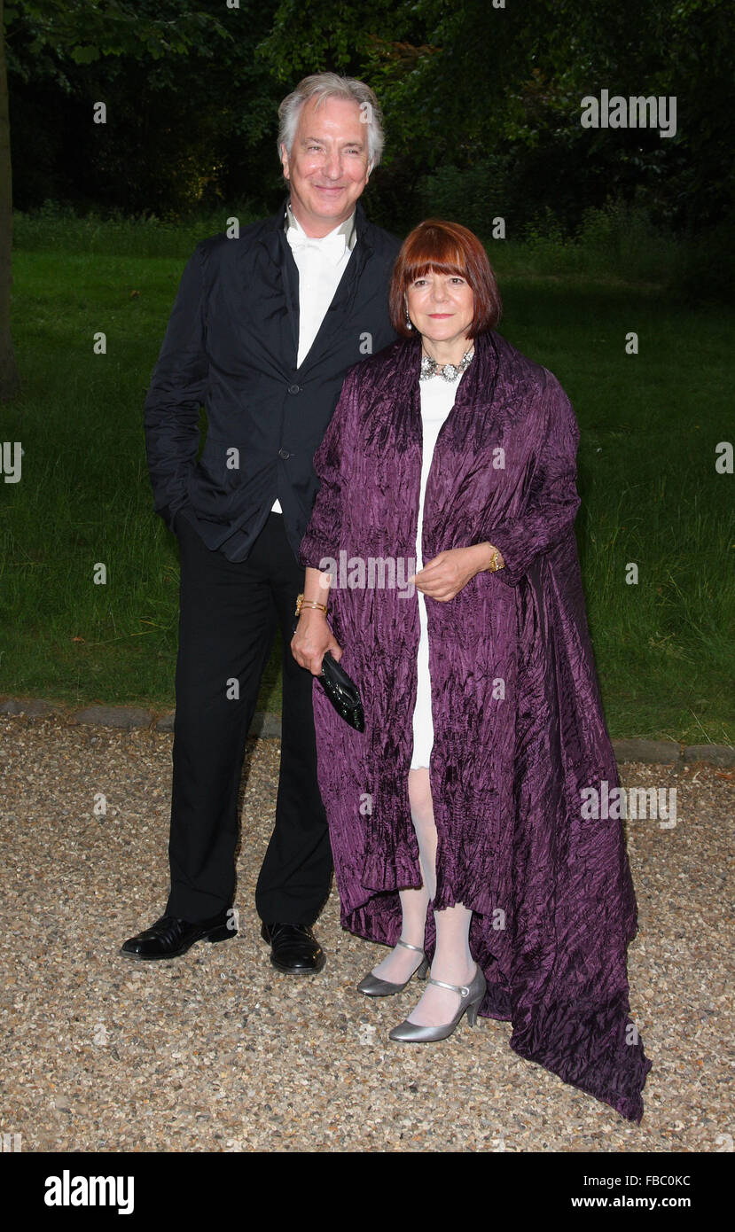 FILE PIC: London - Alan Rickman (with long term partner Rima Horton ...