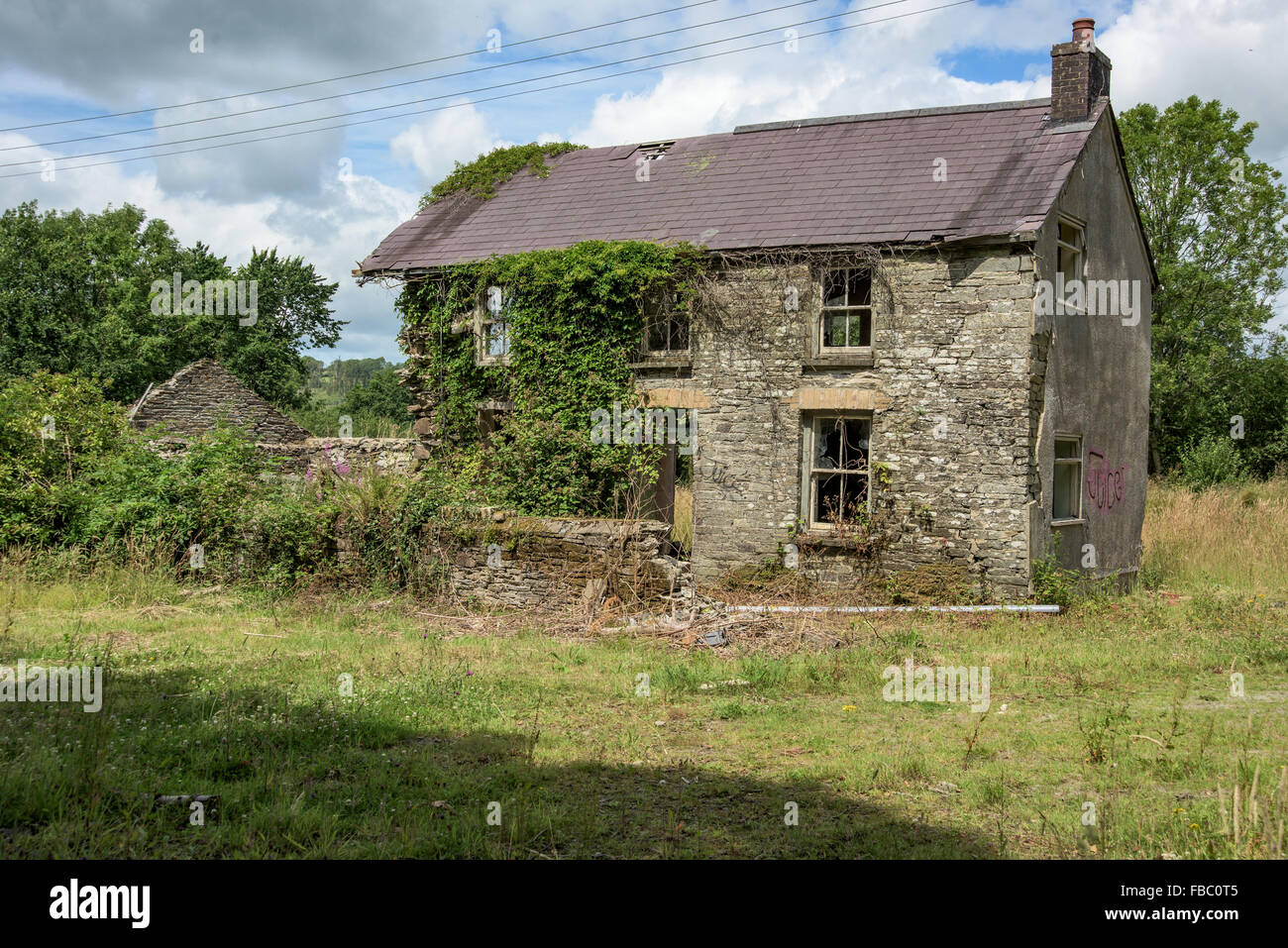 Derelict farm house in Ceredigion, Wales Stock Photo - Alamy