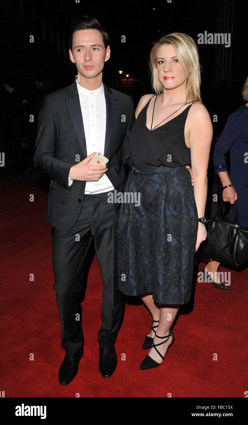 London, UK. 13th January, 2016. Lorcan London and guest at the Le ...