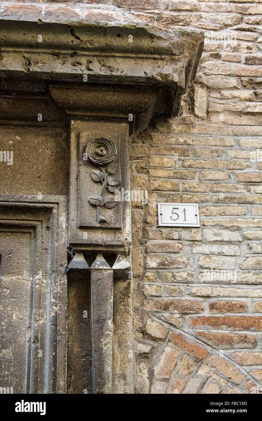 Umbria - Montefalco - stone rose Stock Photo - Alamy