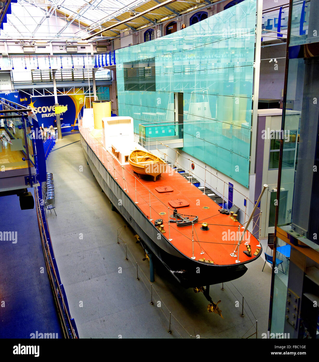Turbinia steam turbine ship at Newcastle Discovery Museum stern view ...
