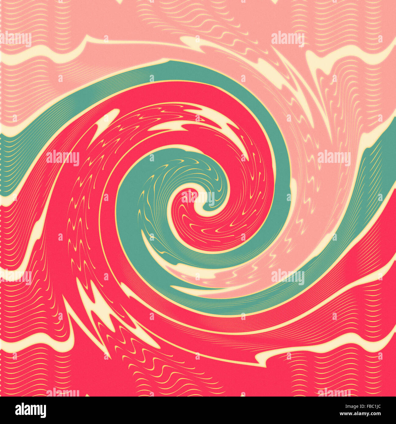 Big red wave. Algorithmic digital art Stock Photo - Alamy