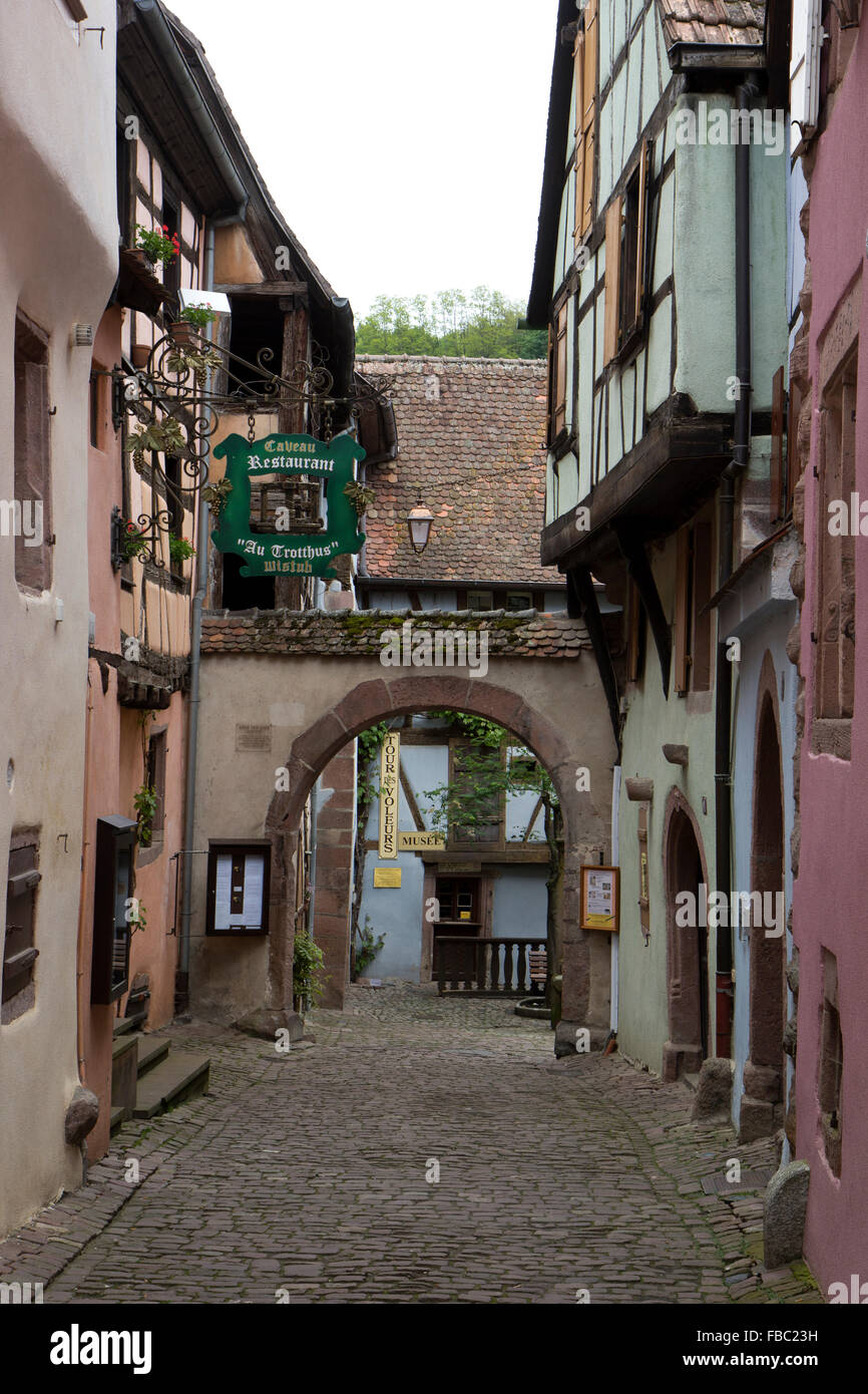 Image(s) of Riquewihr in the Alsace region , France. Town is full of ...