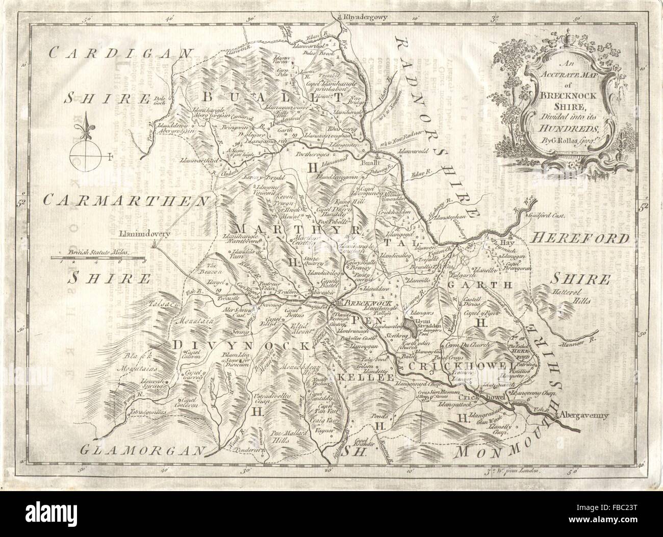 Map of brecon beacons hi-res stock photography and images - Alamy