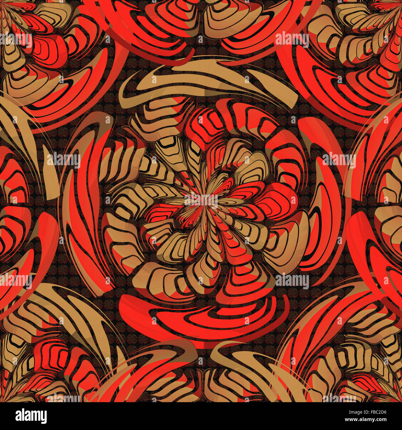 Decorative red and brown abstract digital art Stock Photo - Alamy