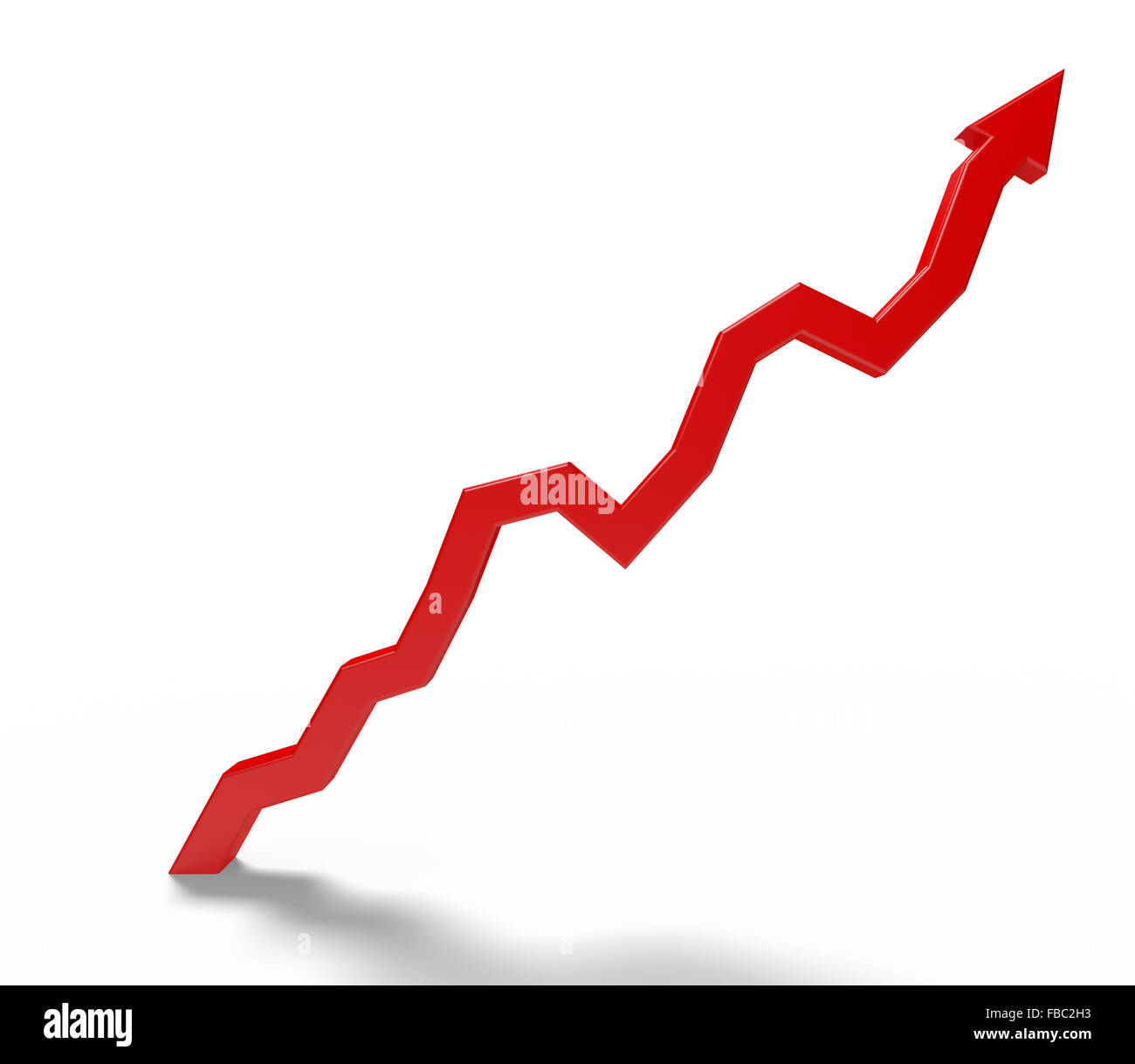 Red arrow pointing up Stock Photo - Alamy