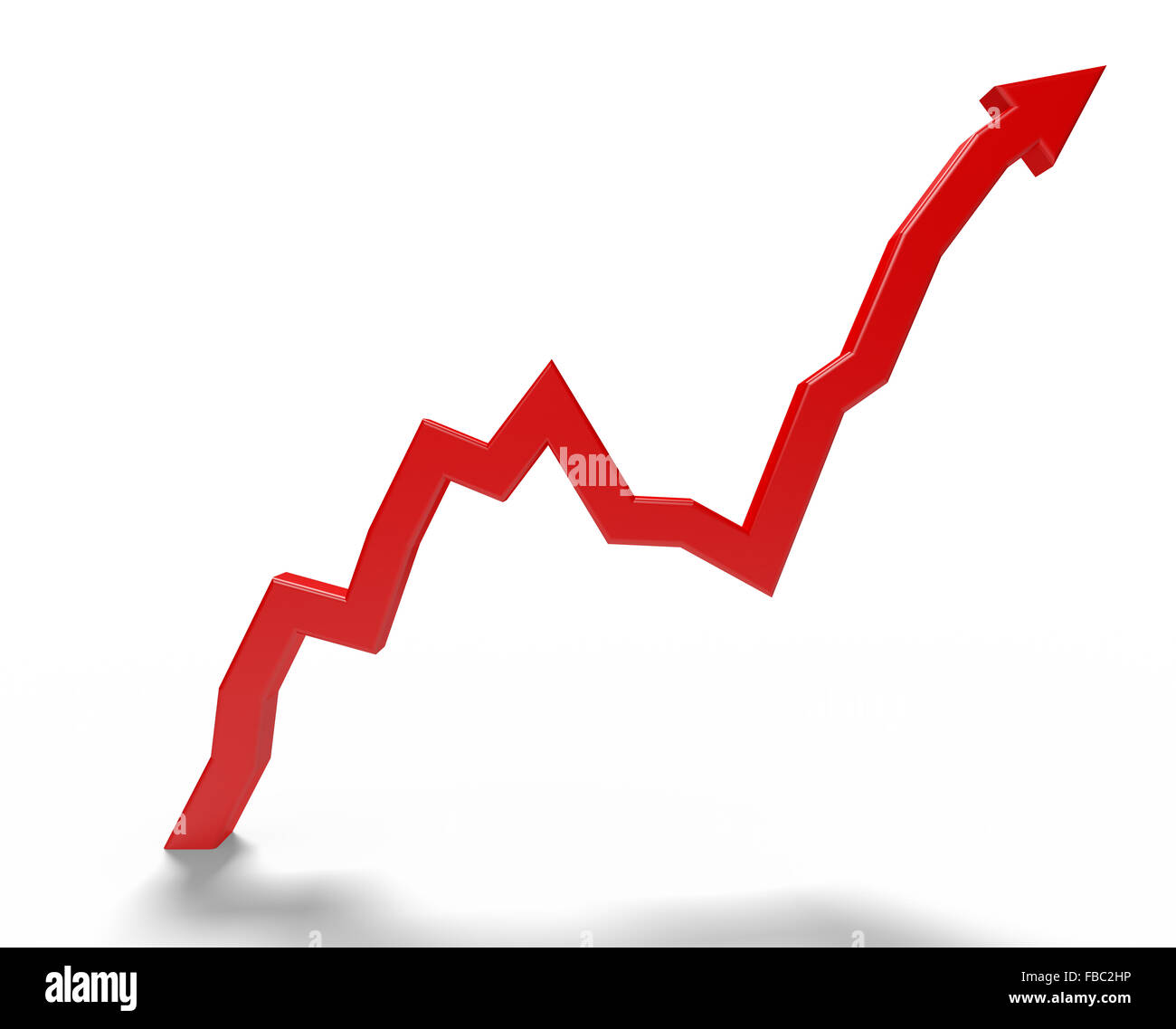 Red arrow pointing up Stock Photo - Alamy