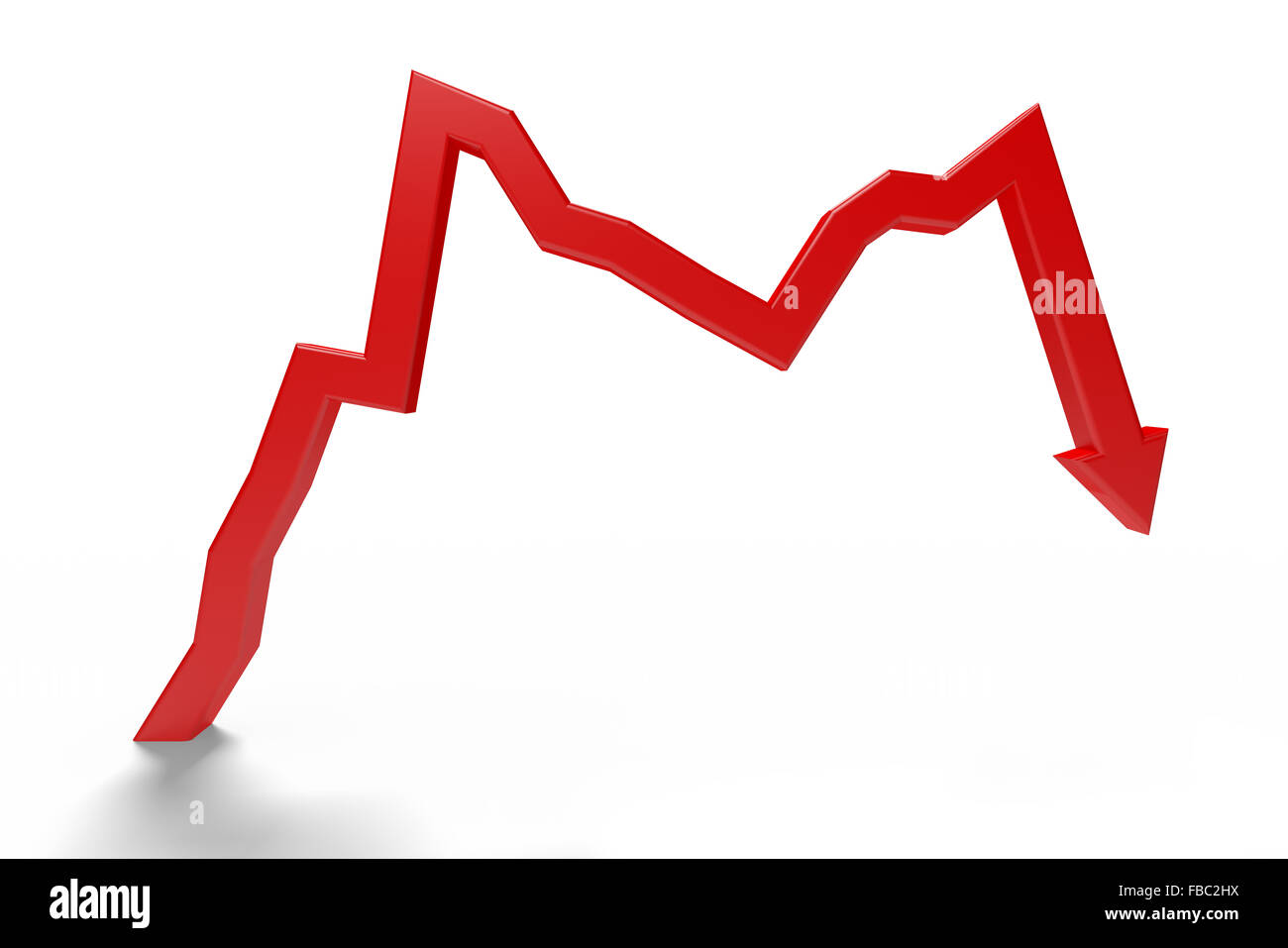 Red arrow pointing down Stock Photo - Alamy