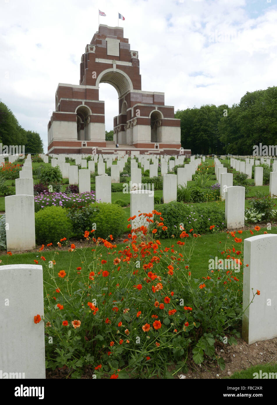 WW1 cemetey and monument at Thiepval, Picardie for the fallen French ...