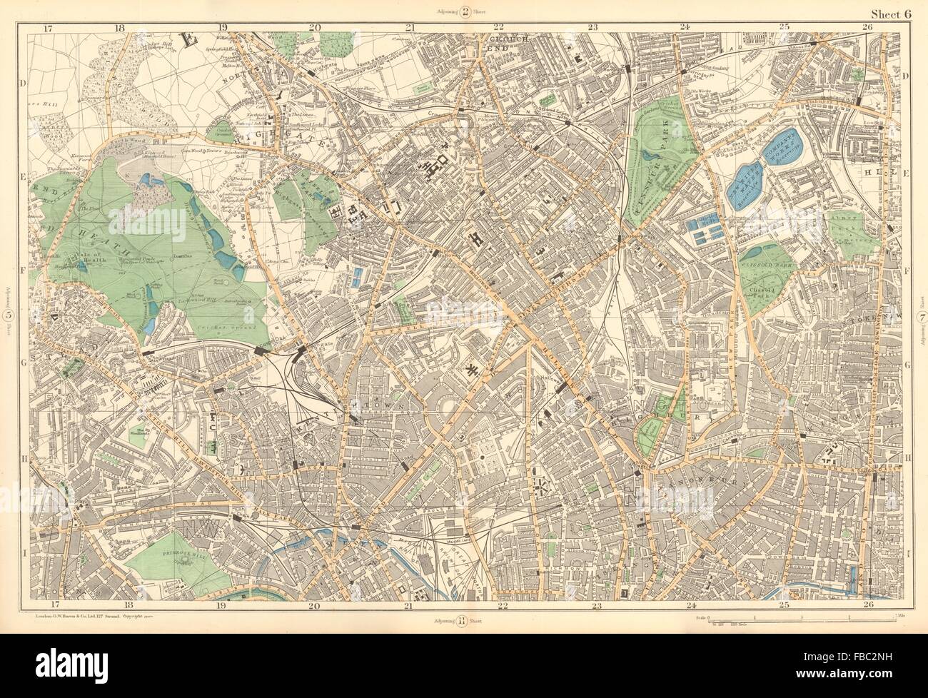 Vintage map of camden hi-res stock photography and images - Alamy