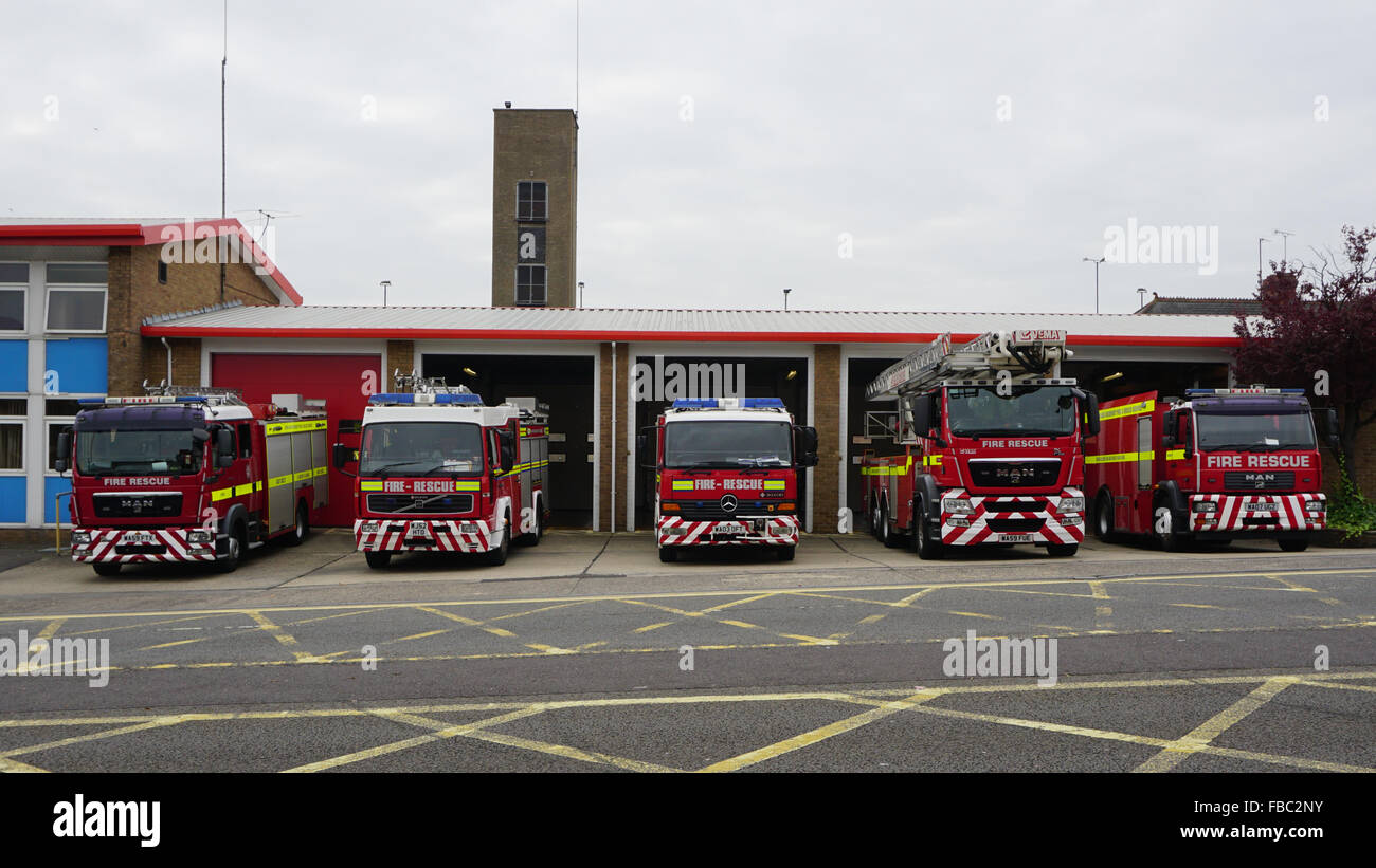 Devon & Somerset Fire station lineup at Yeovil Somerset Stock Photo - Alamy