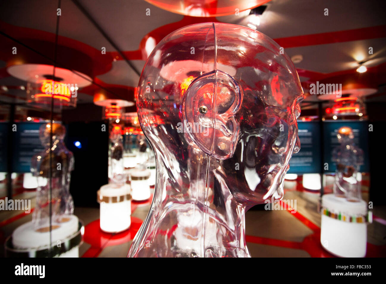 Man mannequin with red lights Stock Photo - Alamy