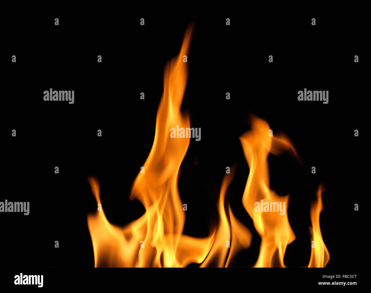 Flames against Black Background Stock Photo - Alamy