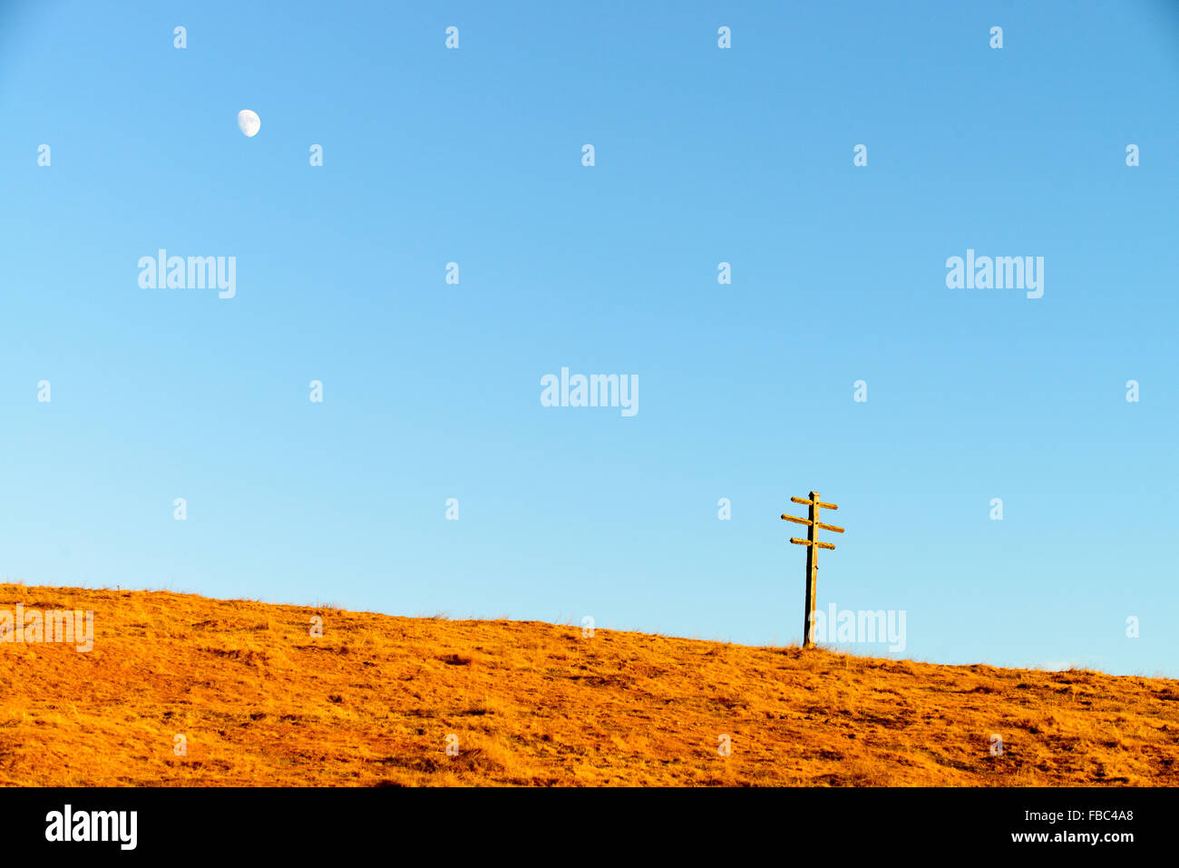 Culture grassland hayfield luna meadow moon sky weather cross hi-res ...