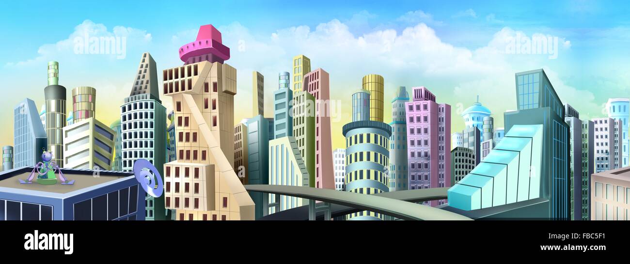 City of the future Stock Photo - Alamy