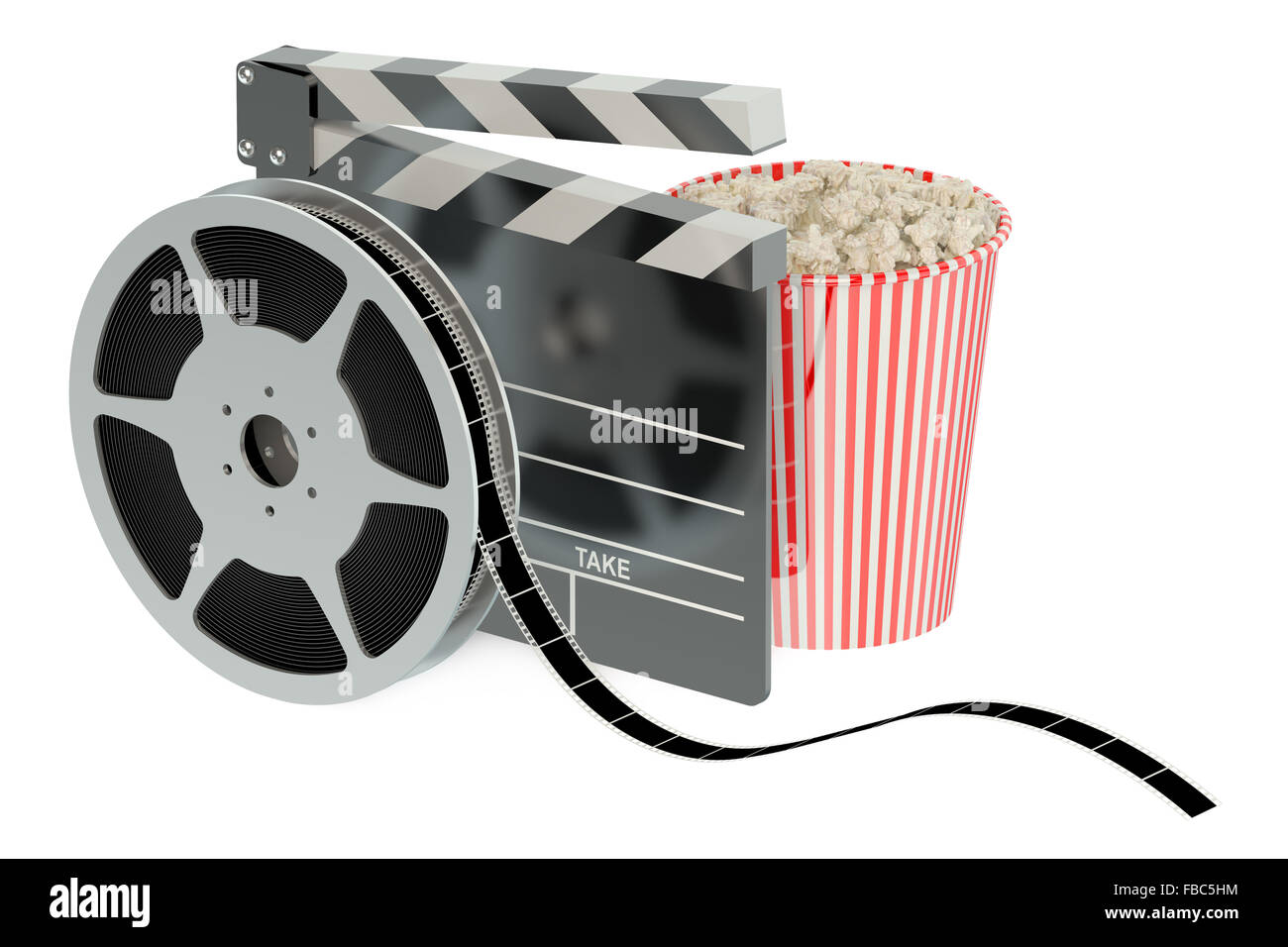 cinema concept isolated on white background Stock Photo - Alamy