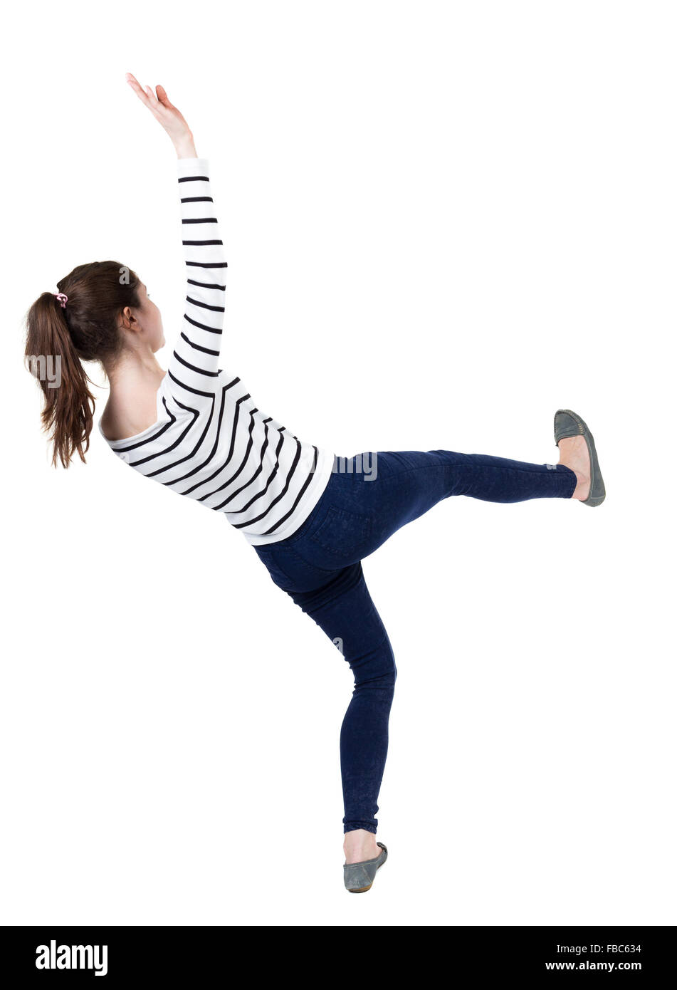 Woman back dressed in Cut Out Stock Images & Pictures - Alamy