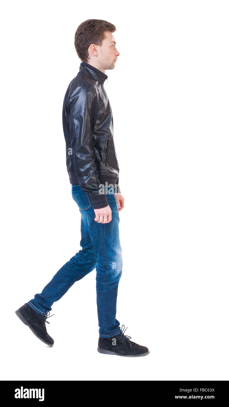 Leather jacket back view hi-res stock photography and images - Alamy
