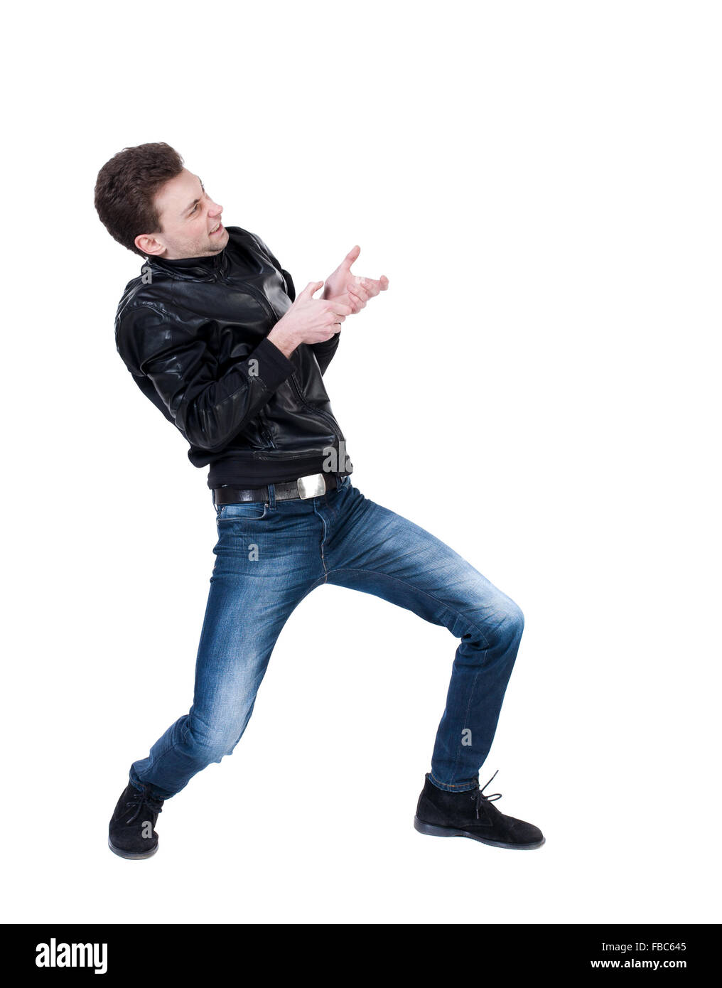 Man standing side view Cut Out Stock Images & Pictures - Alamy