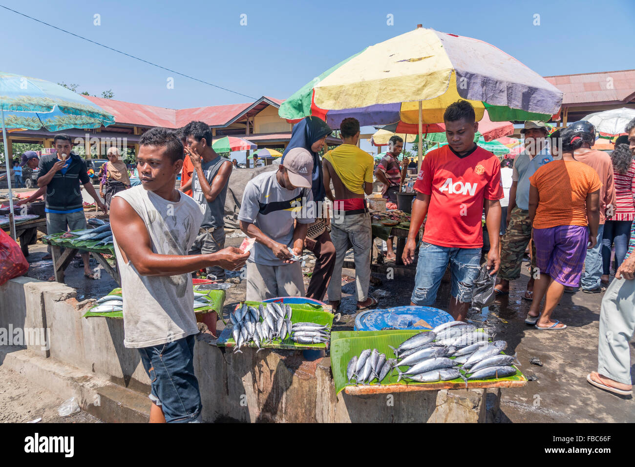 fish market in Ende, Flores, Indonesia, Asia Stock Photo - Alamy