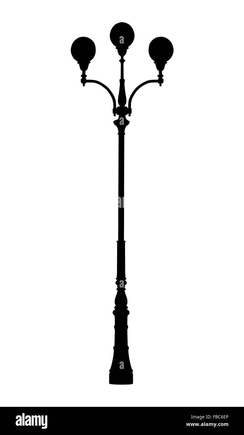 Lamp post silhouette Cut Out Stock Images & Pictures - Alamy