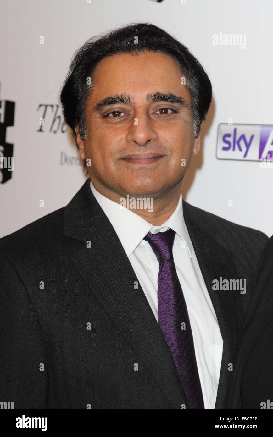 London. UK. Sanjeev Bhaskar at the South Bank Sky Arts Awards Arrivals ...