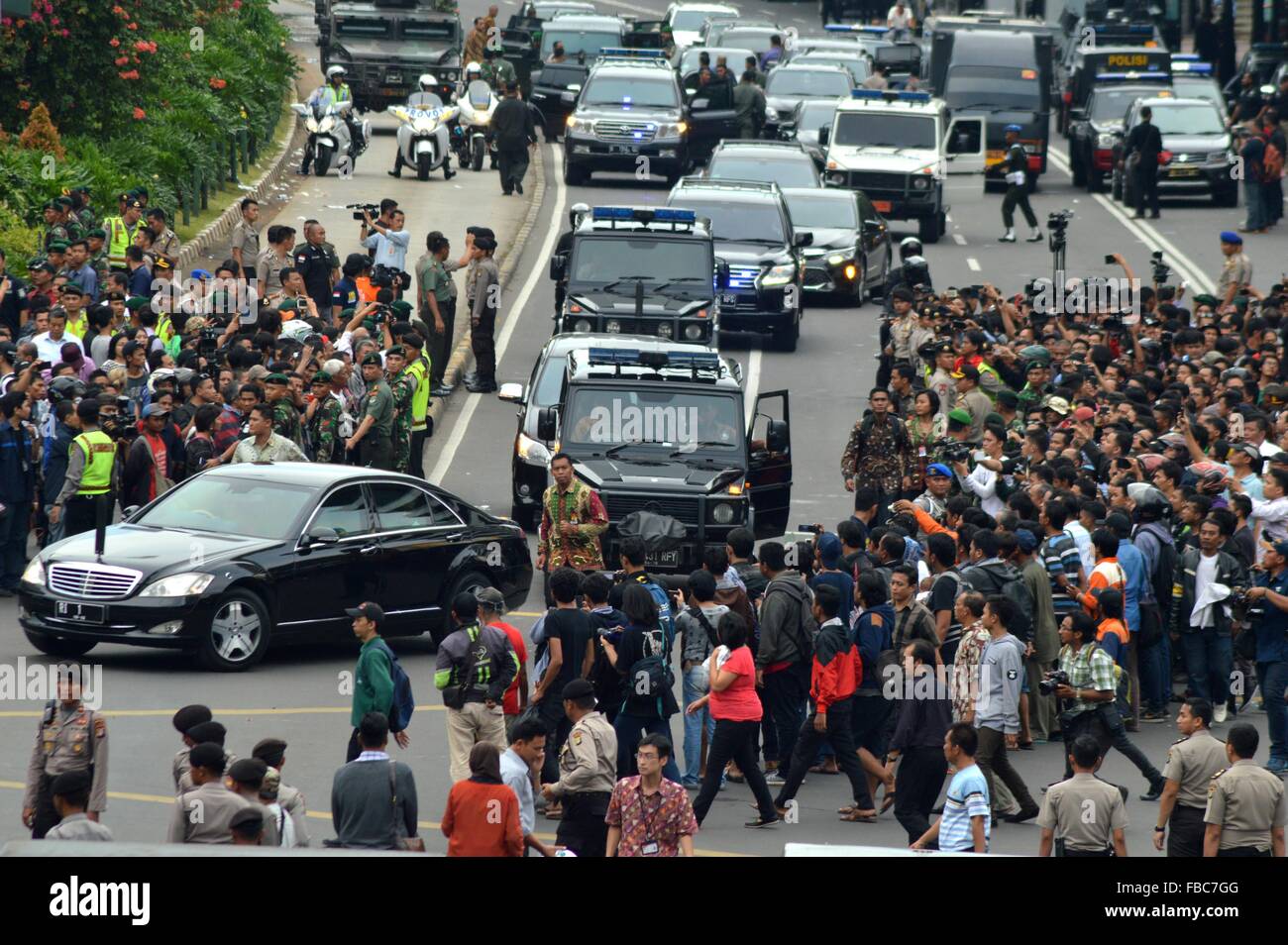 Jan. 14, 2016 - Jakarta, Indonesia - Indonesia president Joko Widodo ...