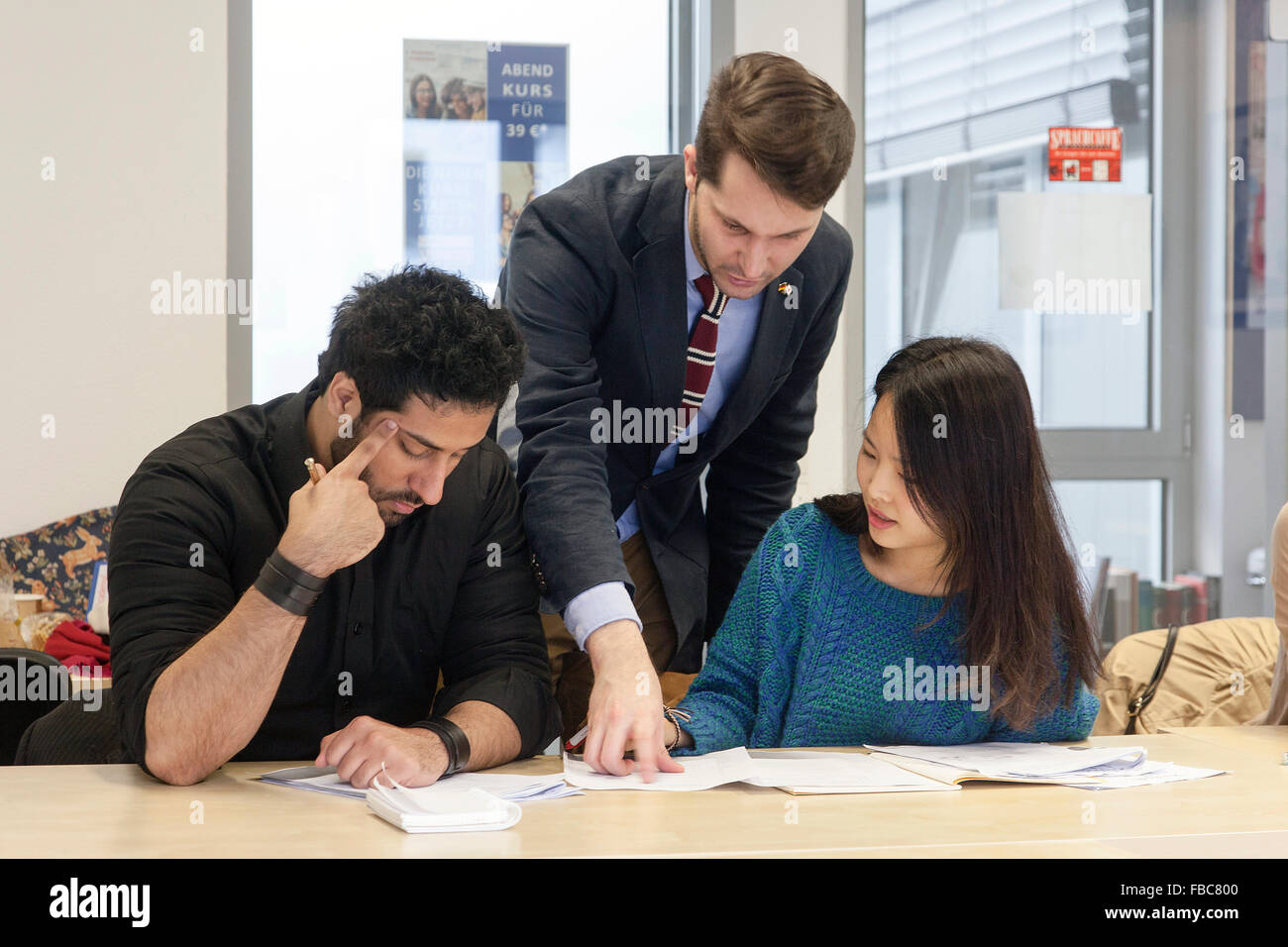 Language course in a language school Stock Photo - Alamy