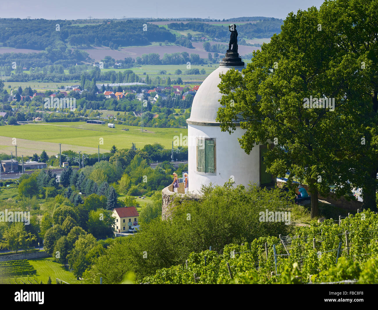 Tower on the Jacob Stein, Radebeul, Saxony, Germany Stock Photo - Alamy