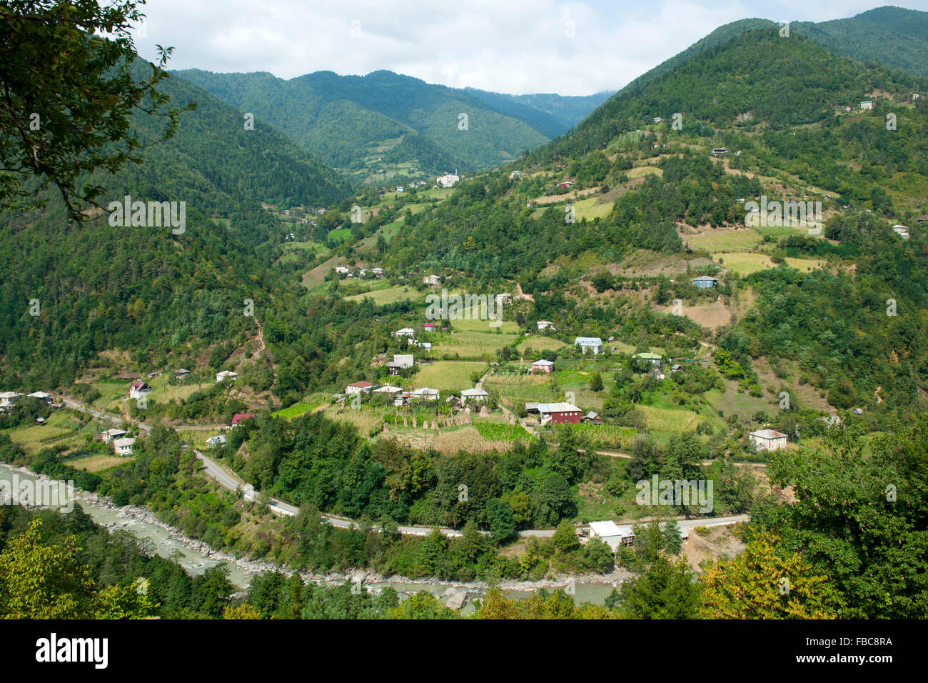 Georgien, Adscharien, Keda, Dorf Akho im Flusstal des Acharitskali ...