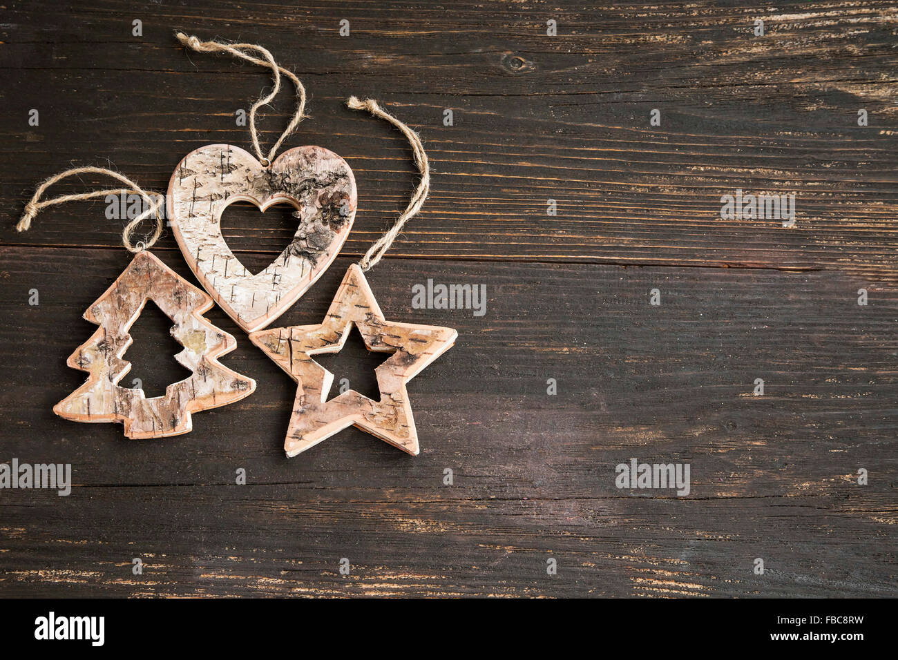 Wooden star heart tree hi-res stock photography and images - Alamy