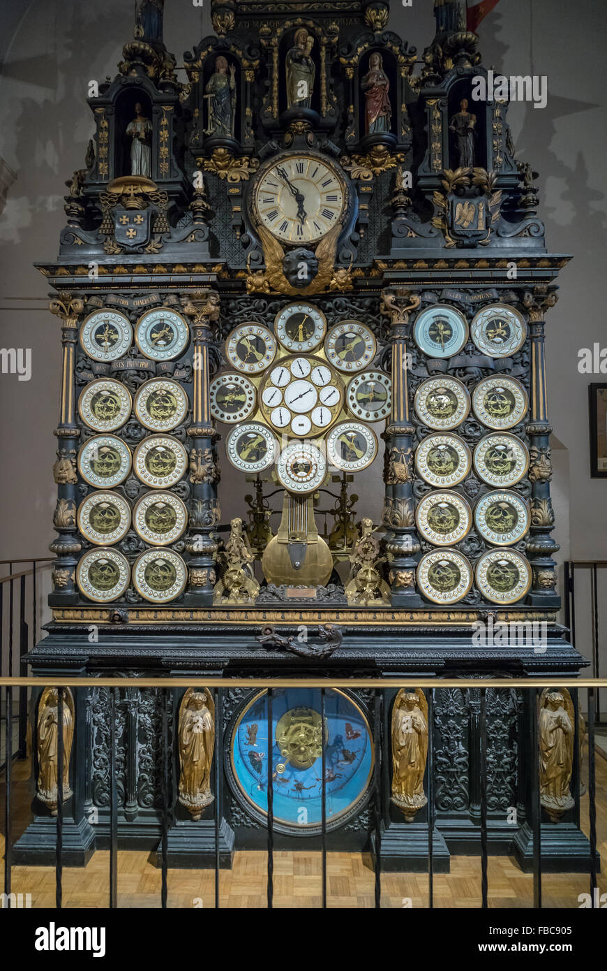 Astronomical Clock in Cathedral of St Jean in Besancon France Stock ...