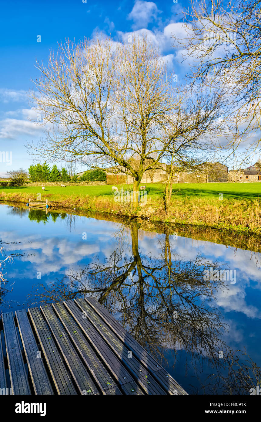 Lancaster Canal near Crooklands, Cumbria Stock Photo - Alamy