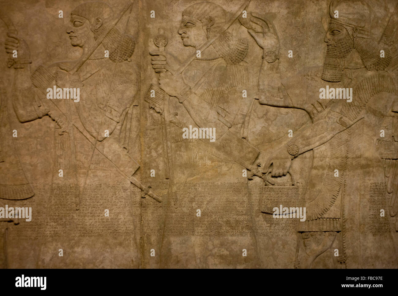 Detail in the British Museum of an Assyrian Court scene, from about 865 ...