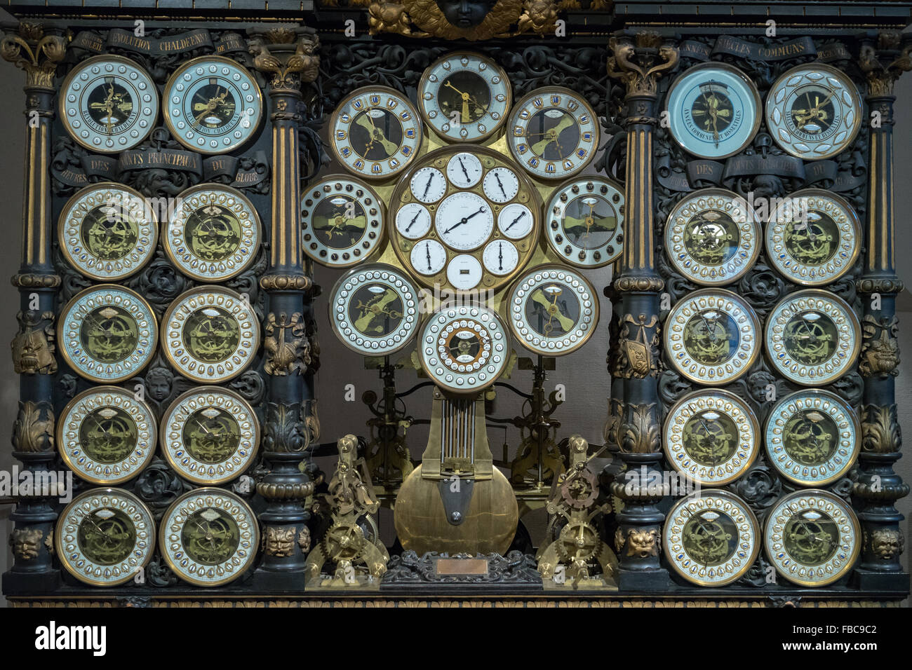 Astronomical Clock in Cathedral of St Jean in Besancon France Stock ...