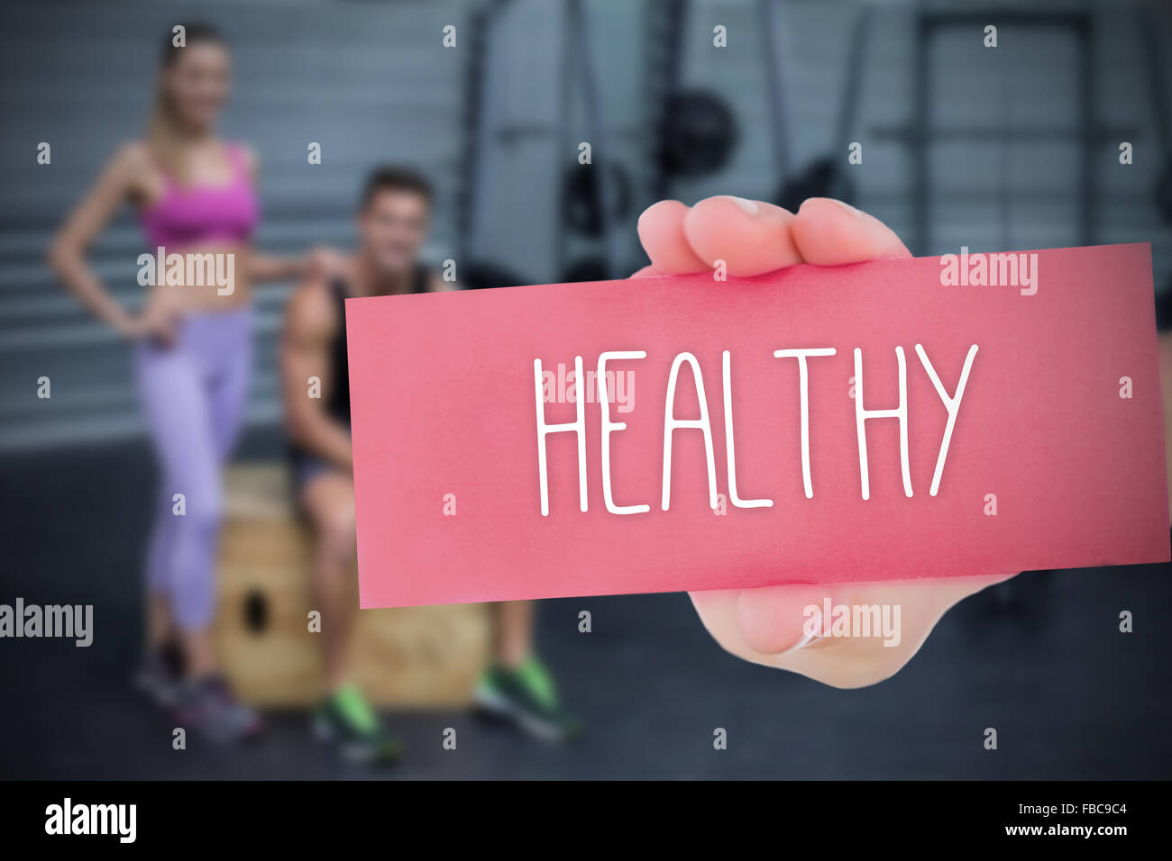 Healthy against people background Stock Photo - Alamy