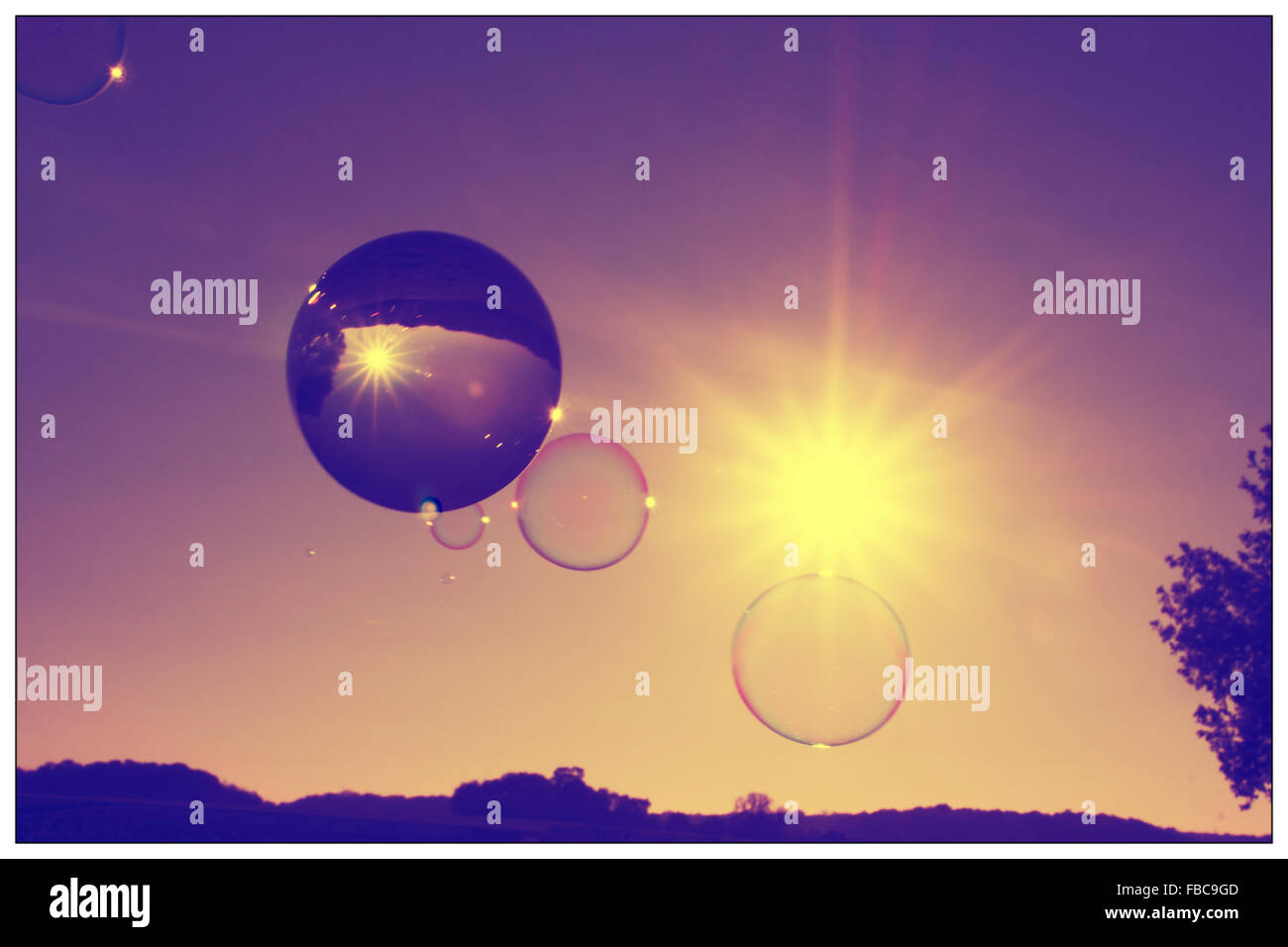 crystal ball and bubbles Stock Photo - Alamy