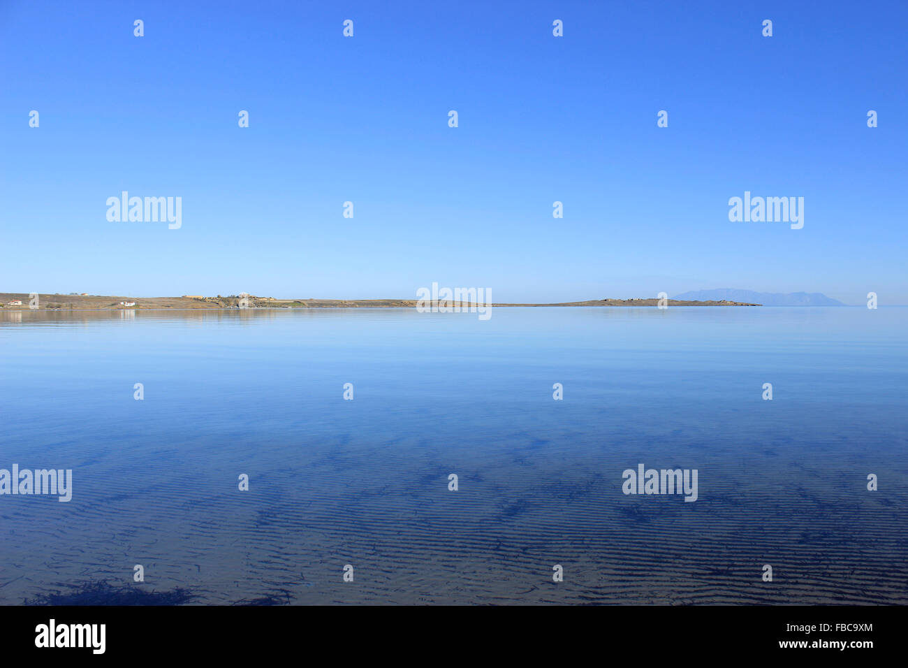 Early morning view of Pournia gulf, kotsinas beach and limpid waters ...