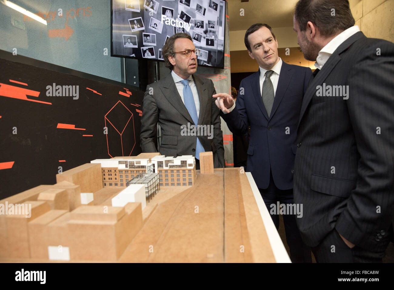 Factory investor Klaus Hommels (l-r), British Chancellor of the ...
