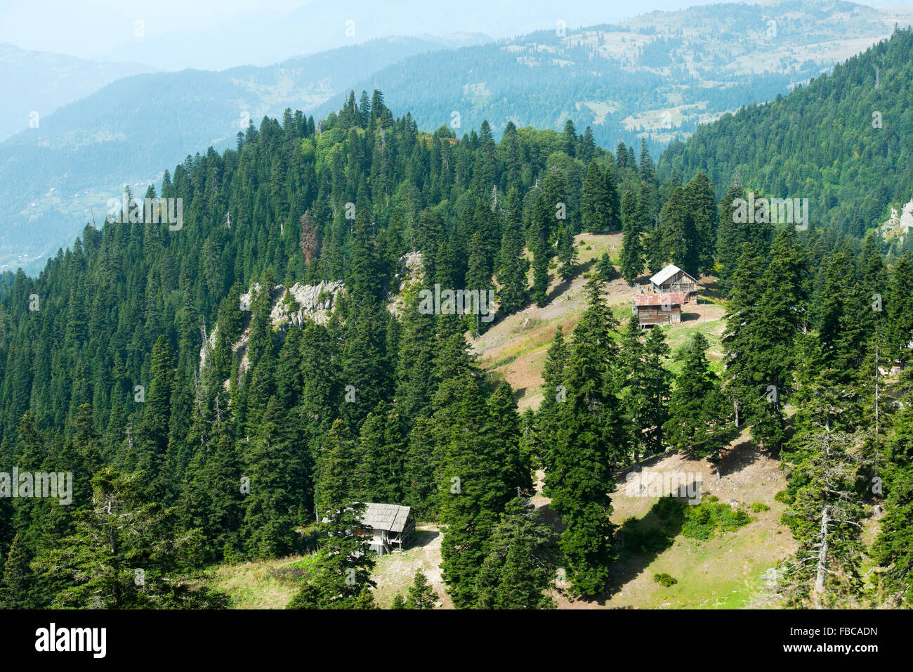 Georgien, Adscharien, am Goderdzi Pass, Almhäuser Stock Photo - Alamy